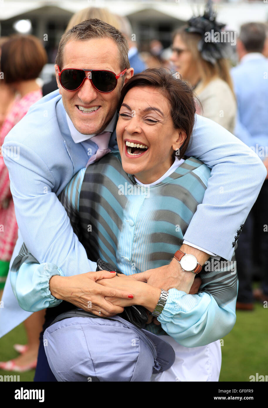 Will Greenwood and Jockey Shadi Halliwell before the Magnolia Cup ...