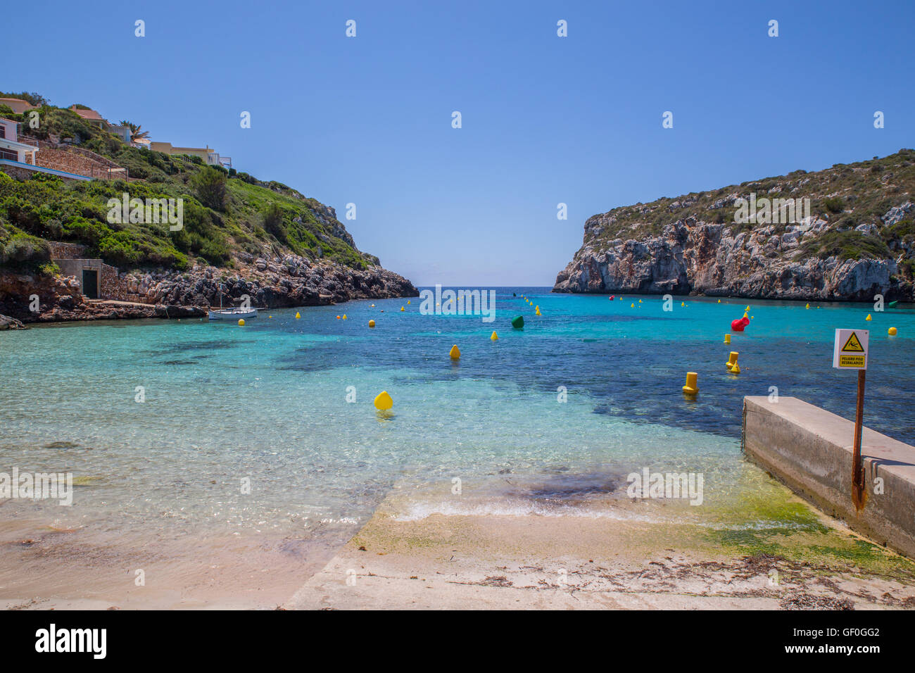 Es Canutells bay in Menorca Stock Photo - Alamy