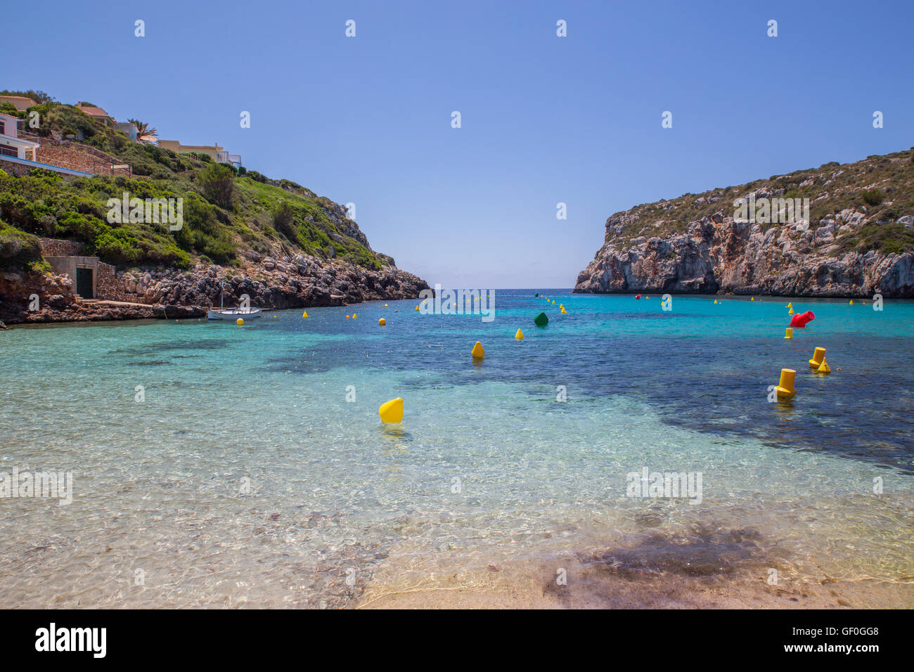 Es Canutells bay in Menorca Stock Photo - Alamy