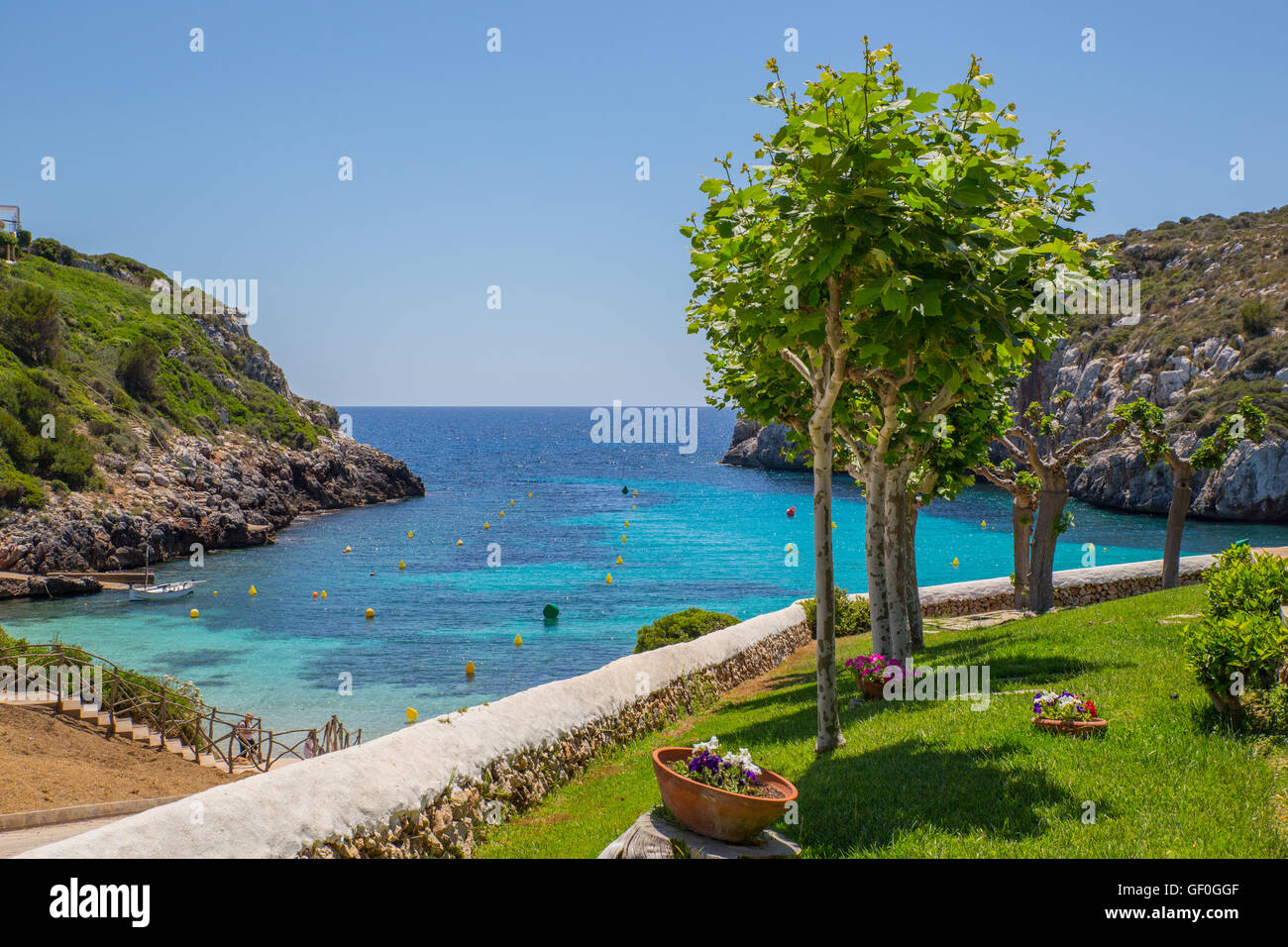 Es Canutells bay in Menorca Stock Photo - Alamy