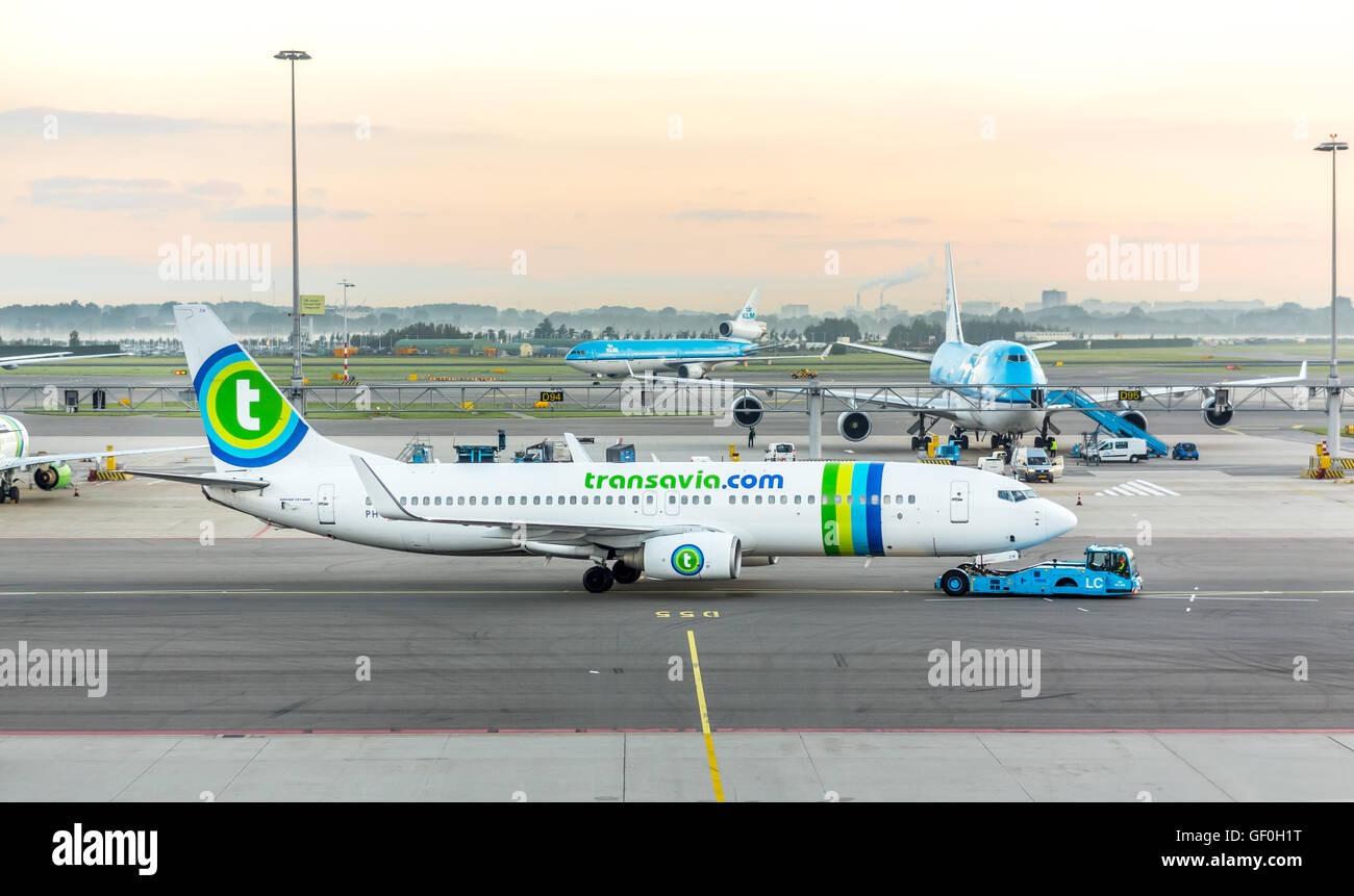 AMSTERDAM, NETHERLANDS - 08 SEPTEMBER 2014 : Transavia airlines boeing ...