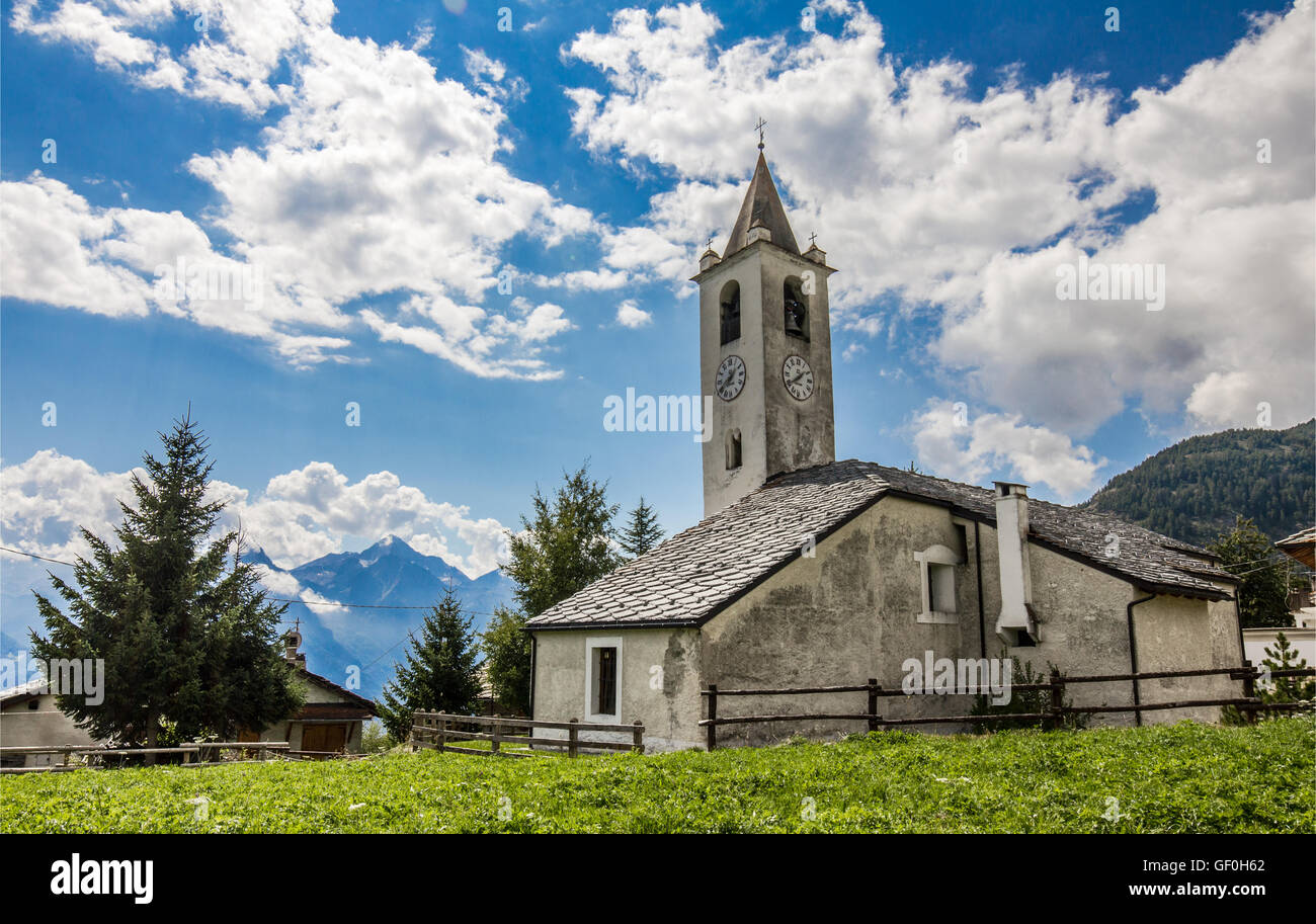 little church in mountains italy alps Stock Photo - Alamy