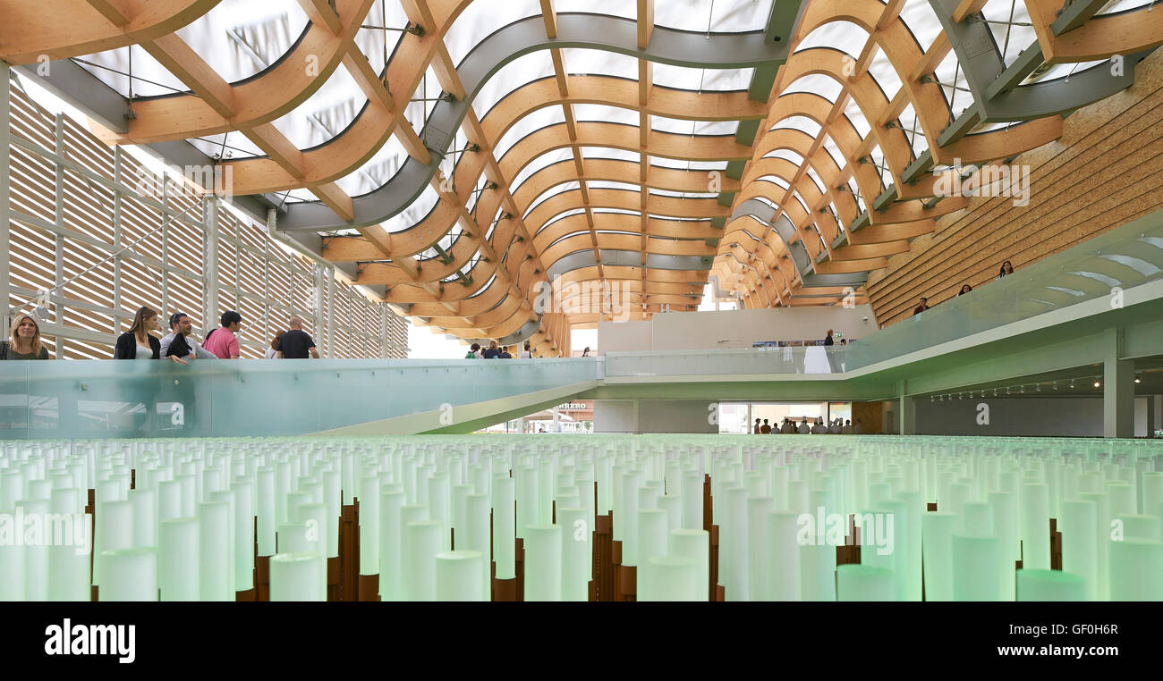 Undulating roofline, ramp and LED installation. Milan EXPO 2015, China ...