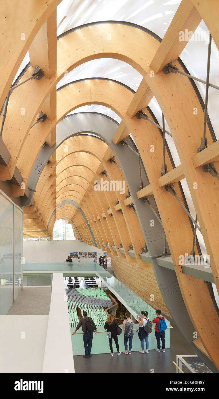 Elevated view with ground floor entrance area and undulated roof ...