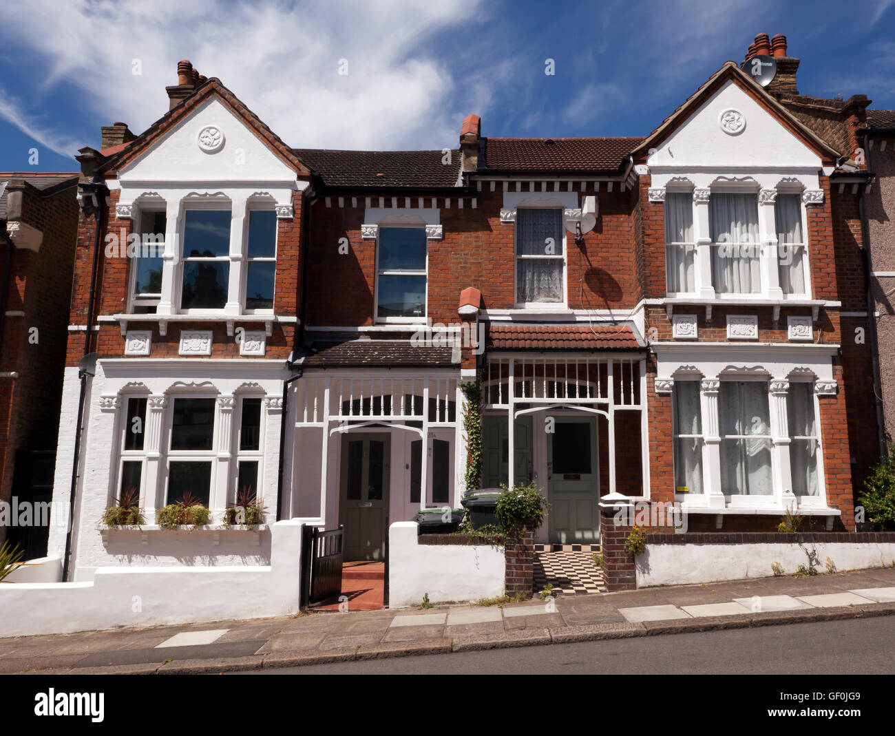 Period Edwardian, Terrace Houses in Chalsey Road, Lewisham Stock Photo ...