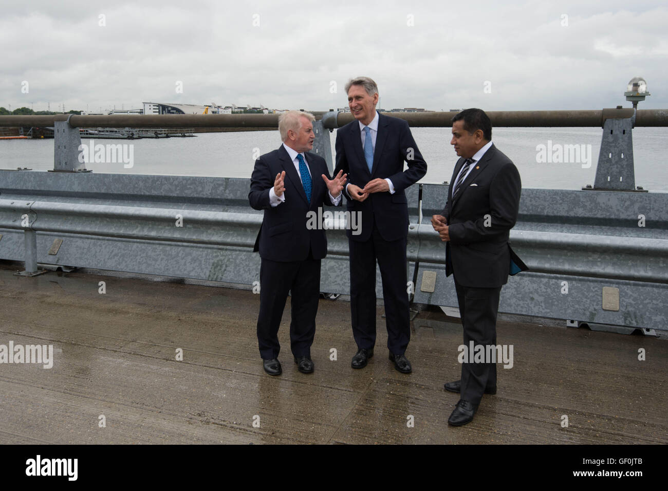 (Left-right) Declan Collier CEO of London City Airport, Chancellor ...
