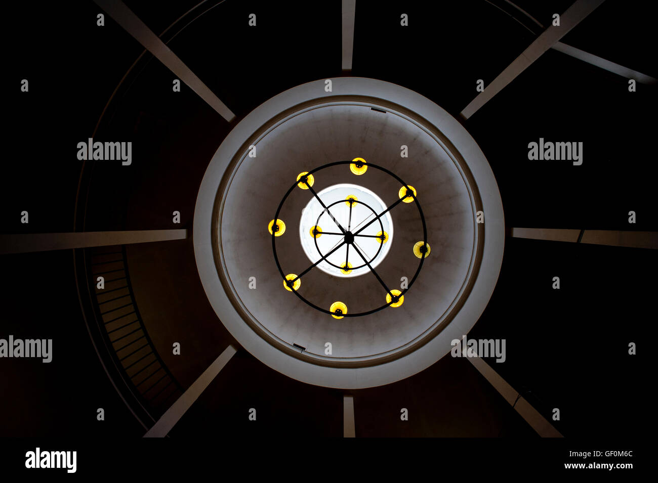 Abstract light fixture in Cork Gaol, Cork, Ireland Stock Photo - Alamy