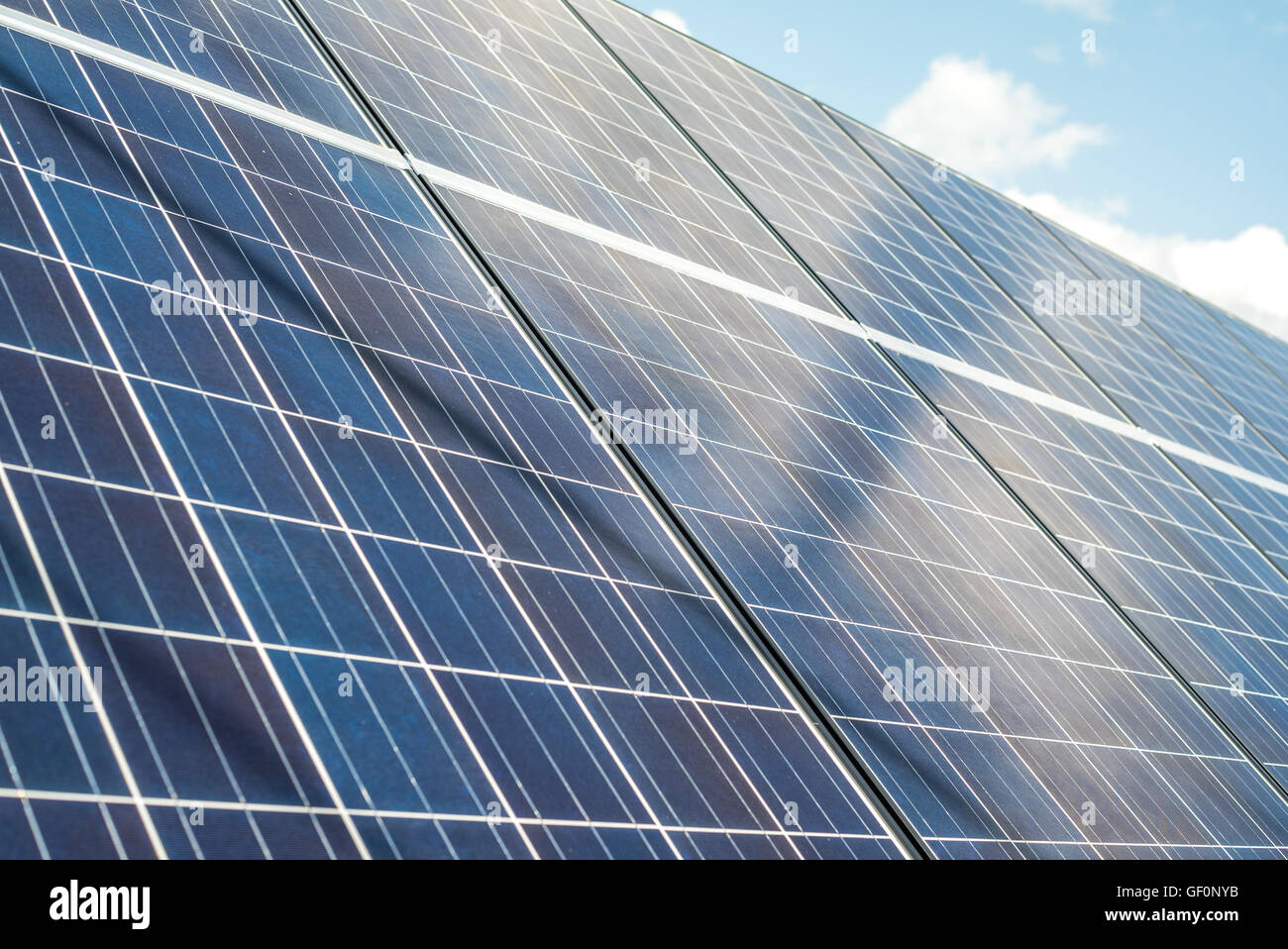 Solar panel system Stock Photo - Alamy