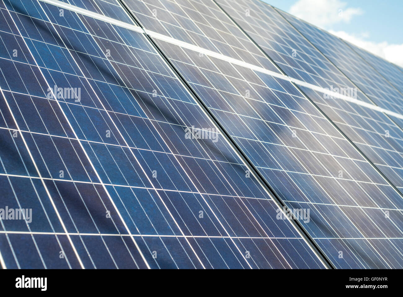 Solar panel system Stock Photo - Alamy
