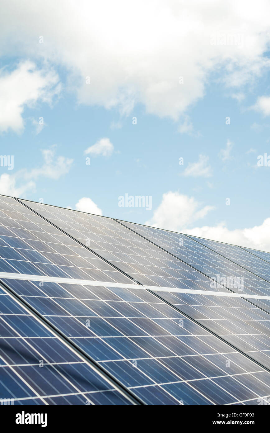Solar panel system Stock Photo - Alamy