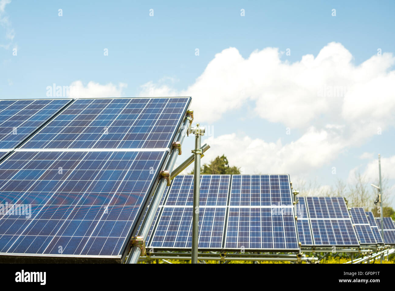 Solar panel system Stock Photo - Alamy