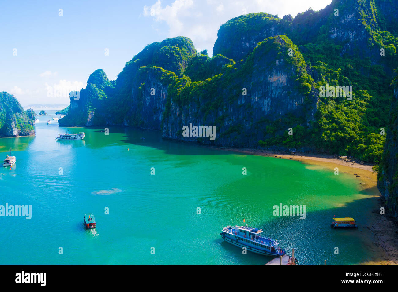 Halong Bay, Vietnam, Islands, Limestone Karsts, Boat Stock Photo - Alamy