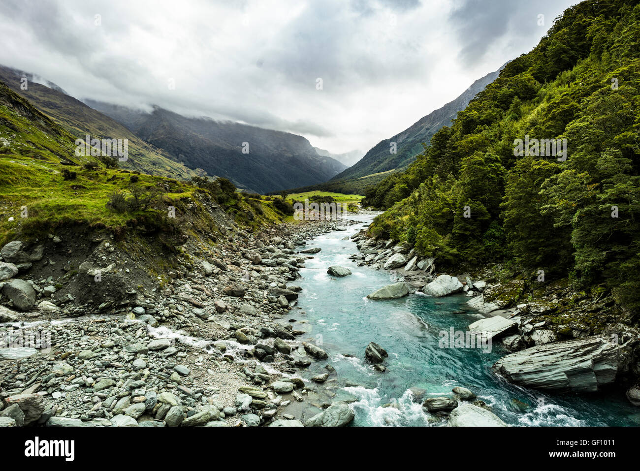 Rob Roy trail, New Zealand Stock Photo - Alamy