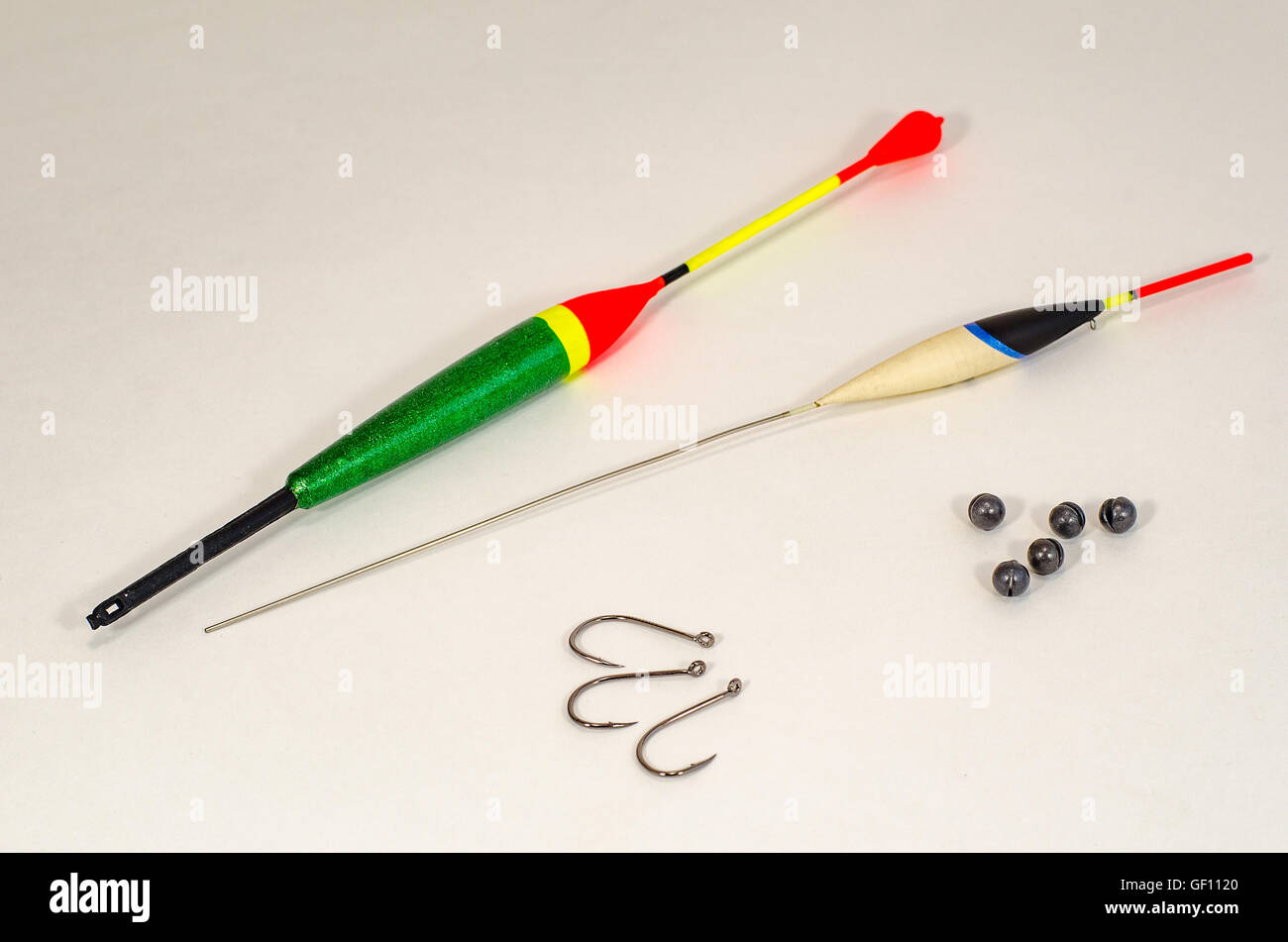 Gear and tackle for fishing in sea and fresh water Stock Photo - Alamy