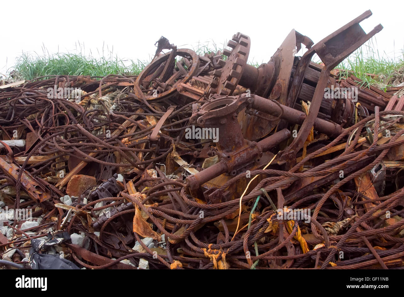 Metal chaos. Contamination of Pacific ocean are metal. Commander ...