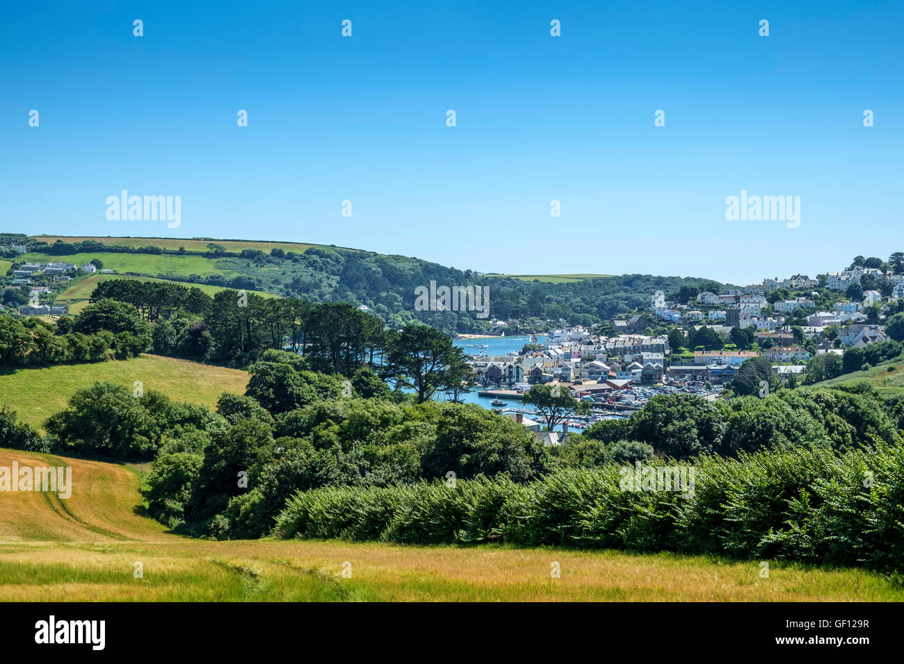 View of Salcombe from Snapes Point. Salcombe, South Hams, Devon. UK ...