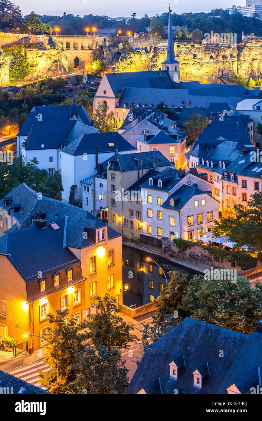 The grund luxembourg at night hi-res stock photography and images - Alamy