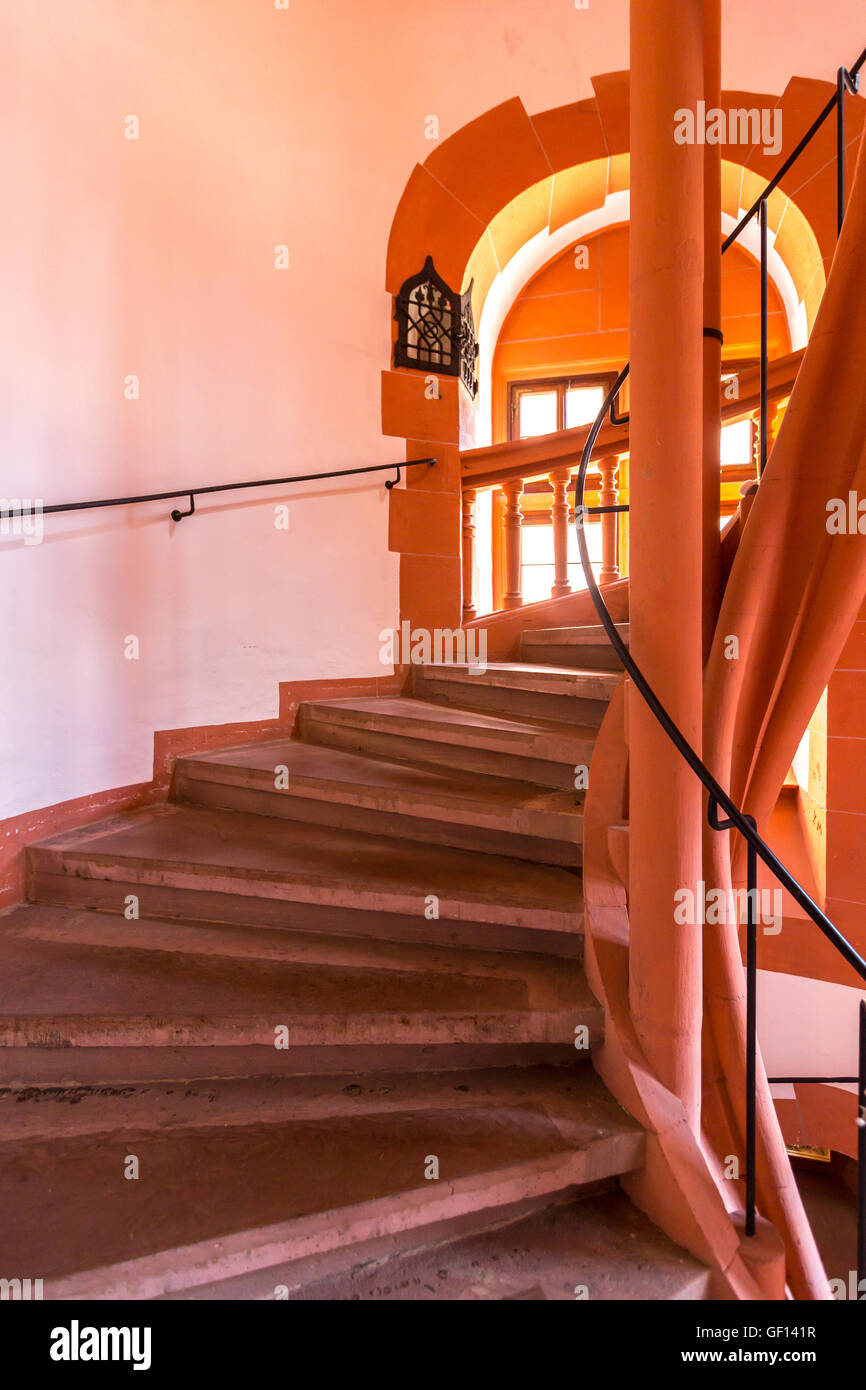 spiral staircase in germany church Stock Photo - Alamy