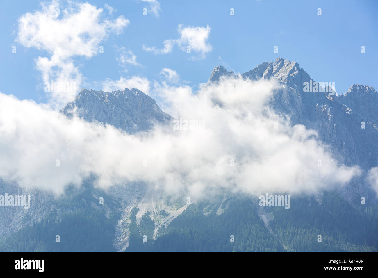 Zugspitze Alpine Alps mountain Landscape top of Germany Stock Photo - Alamy
