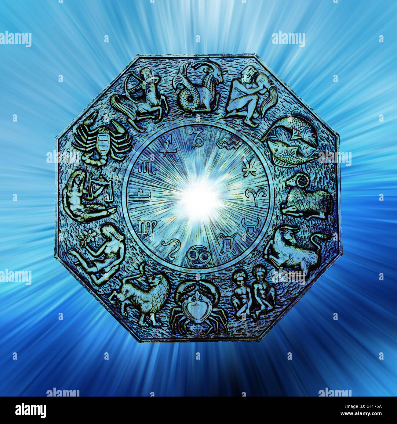 plate with all signs of the zodiac Stock Photo - Alamy