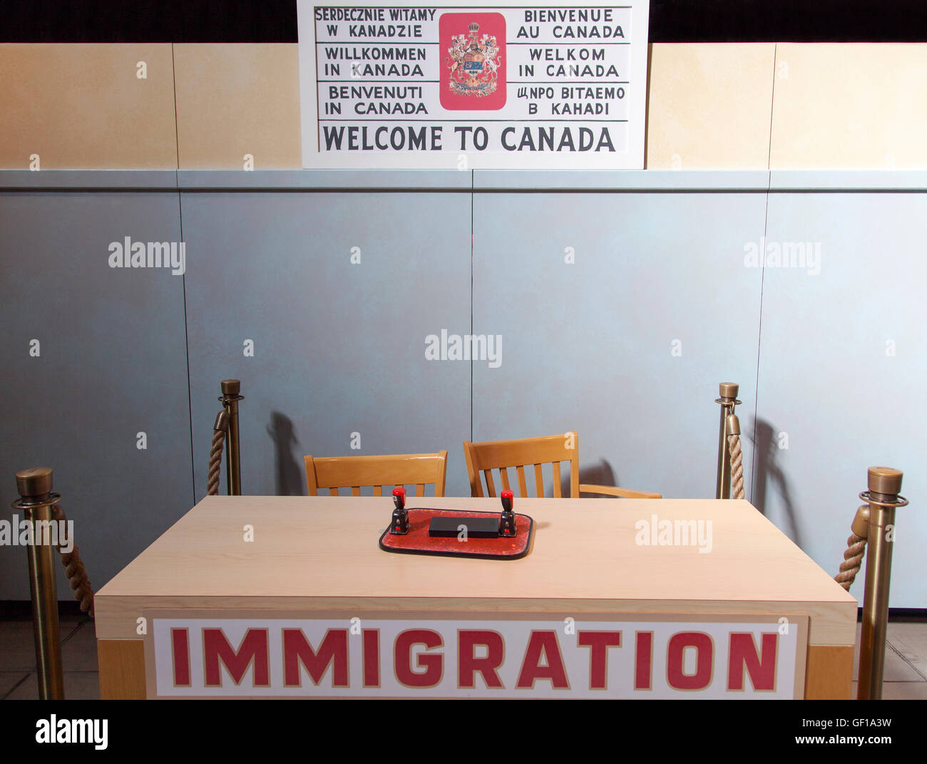 Welcome to Canada sign and the table of customs (Halifax, Nova Scotia ...