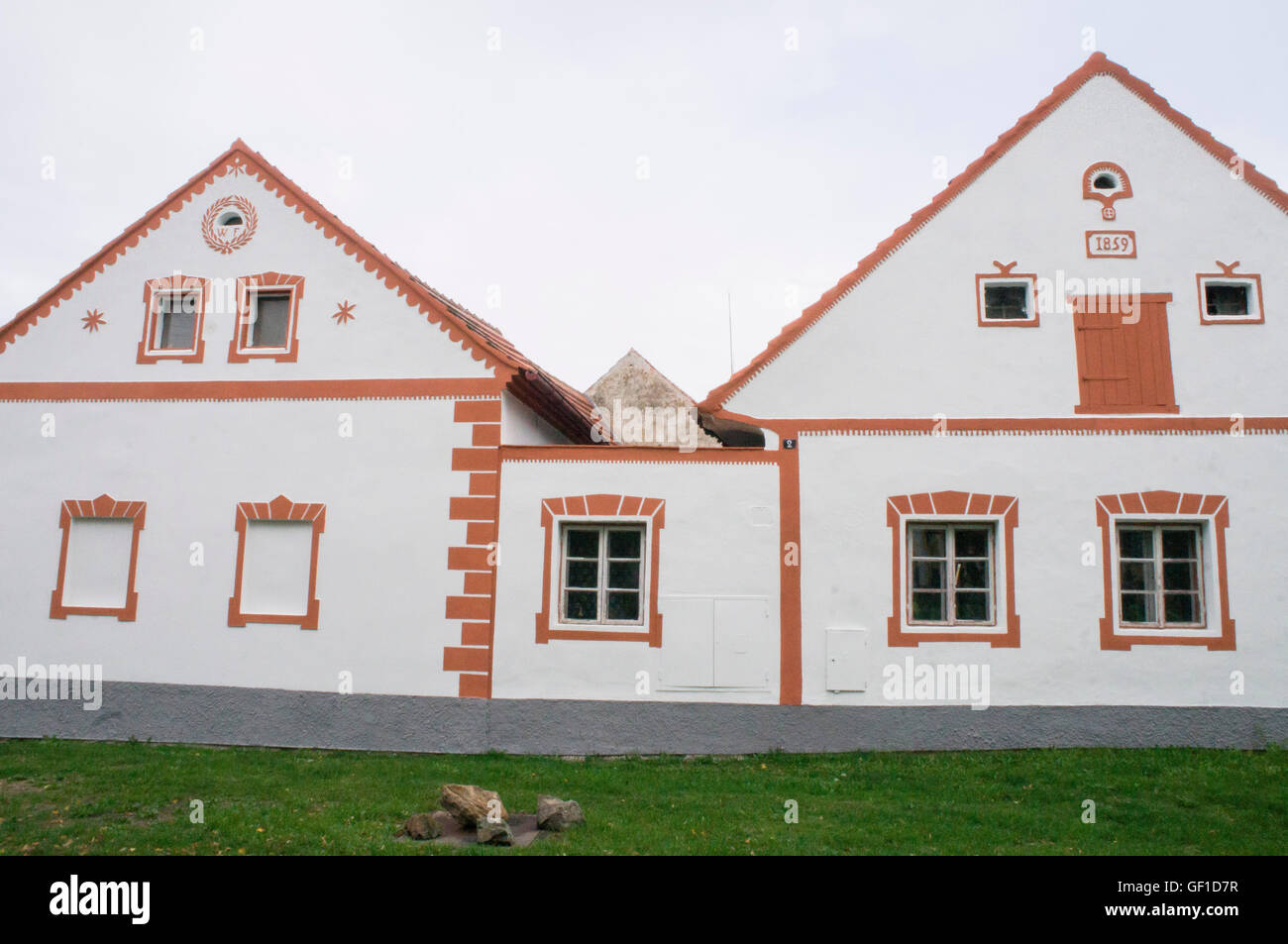 Holasovice, UNESCO, South Bohemian Folk Baroque style, village Stock ...