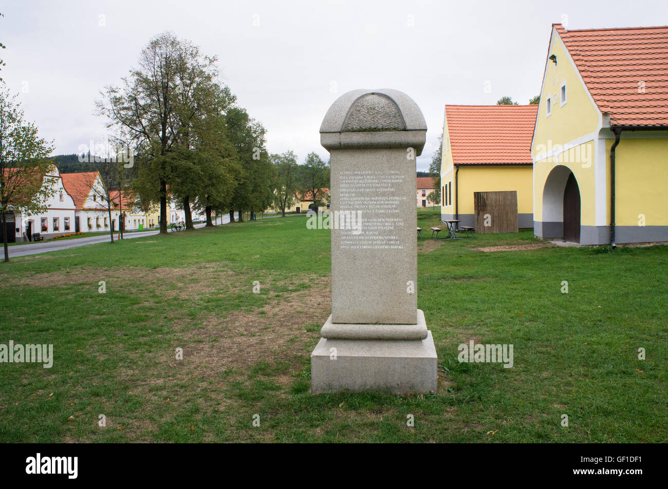 Holasovice, UNESCO, South Bohemian Folk Baroque style, village Stock ...