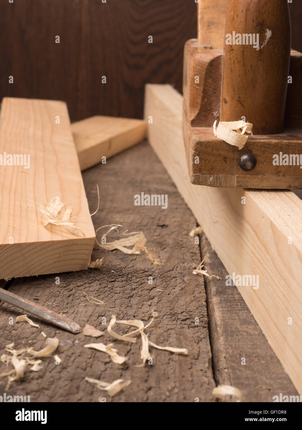 Old carpenter tools planer hi-res stock photography and images - Alamy