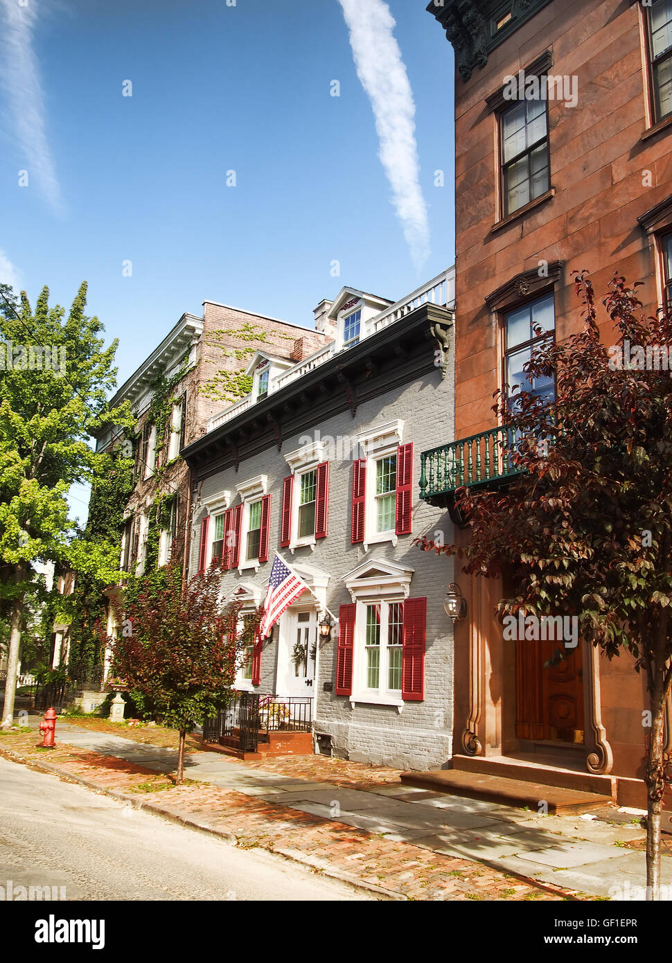The Stockade section of Schenectady , New Tork in early morning ...