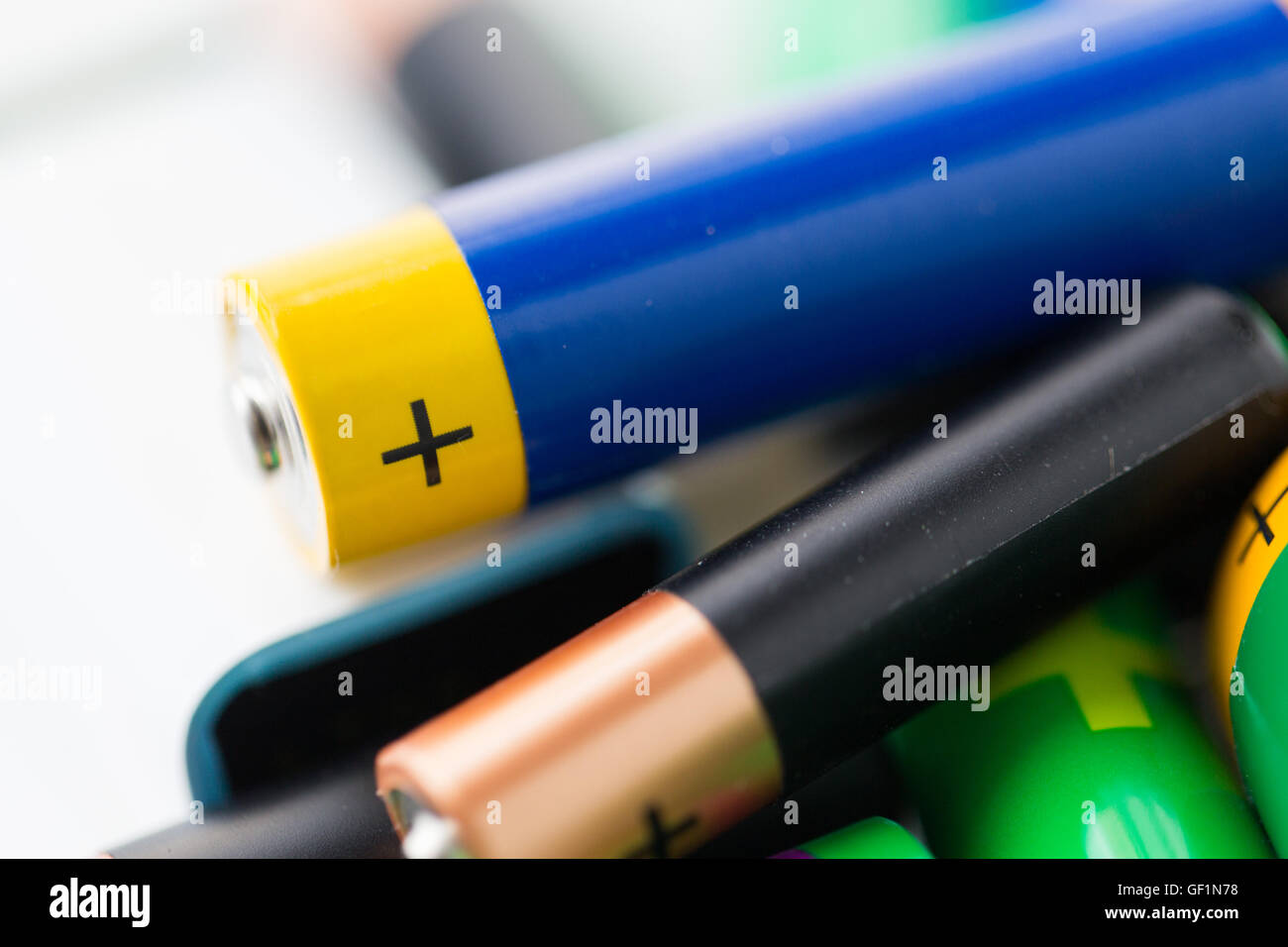 close up of alkaline batteries Stock Photo - Alamy