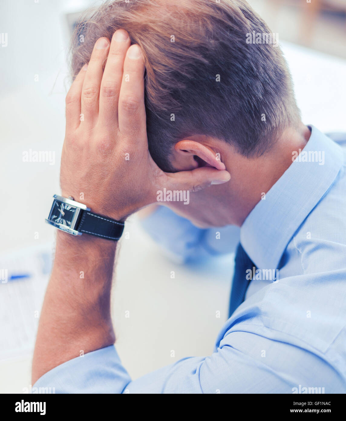 stressed businessman at work Stock Photo - Alamy