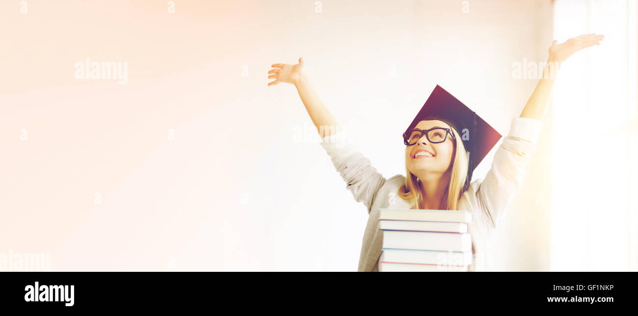 happy student in graduation cap Stock Photo - Alamy
