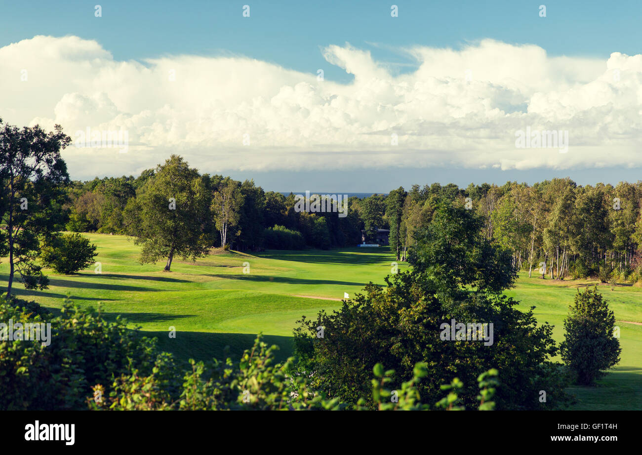 natural landscape with golf field or course view Stock Photo - Alamy
