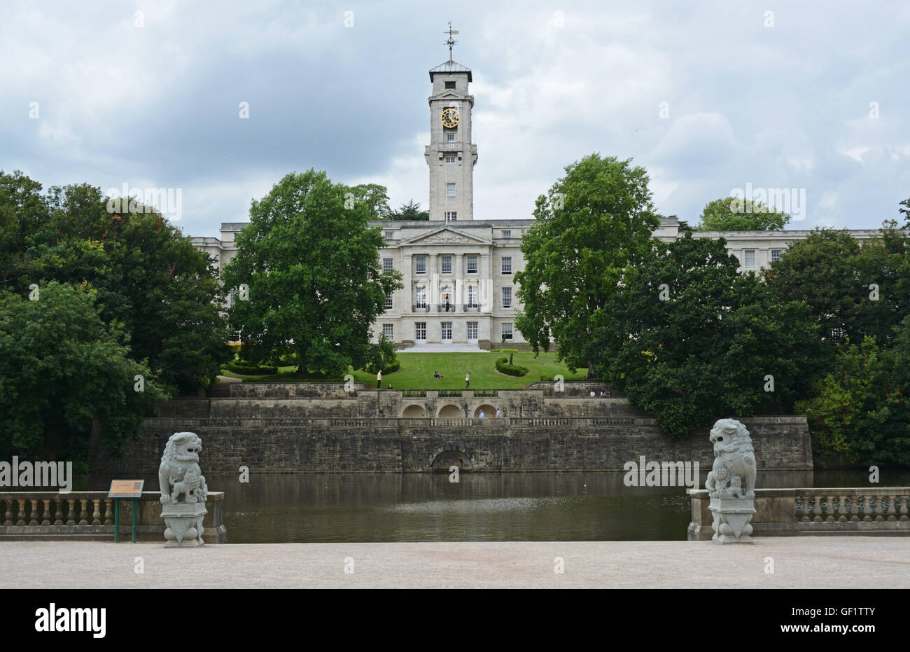 Trent Building, Nottingham University, with recently added Chinese ...