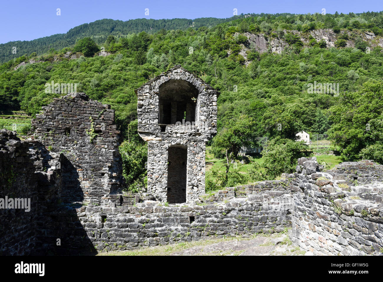 Medieval castle of serravalle hi-res stock photography and images - Alamy