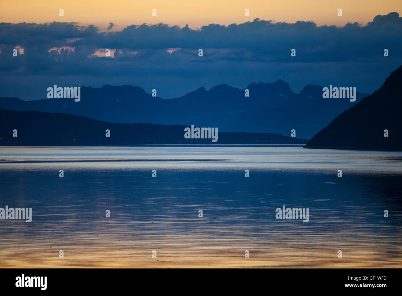 Lyngenfjord and Lyngen Alps, Scandinavian, Norway, Europe Stock Photo ...