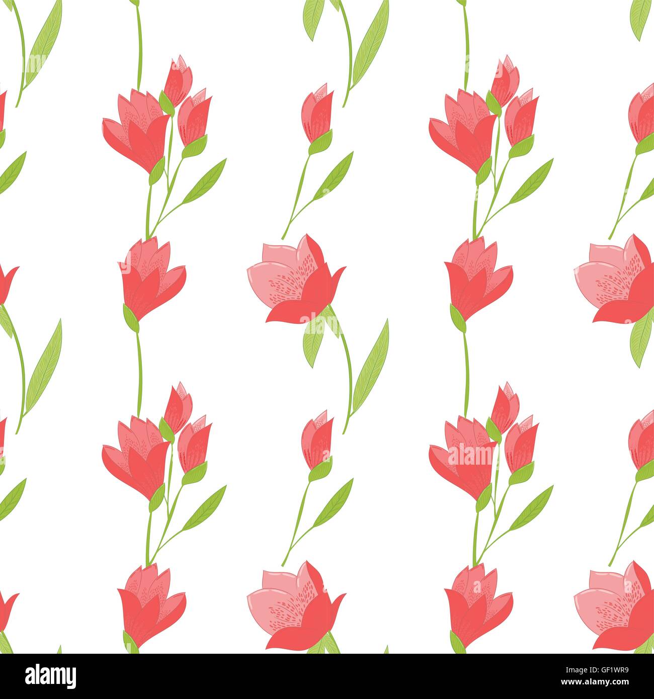 Seamless pattern with tulips Stock Vector Image & Art - Alamy