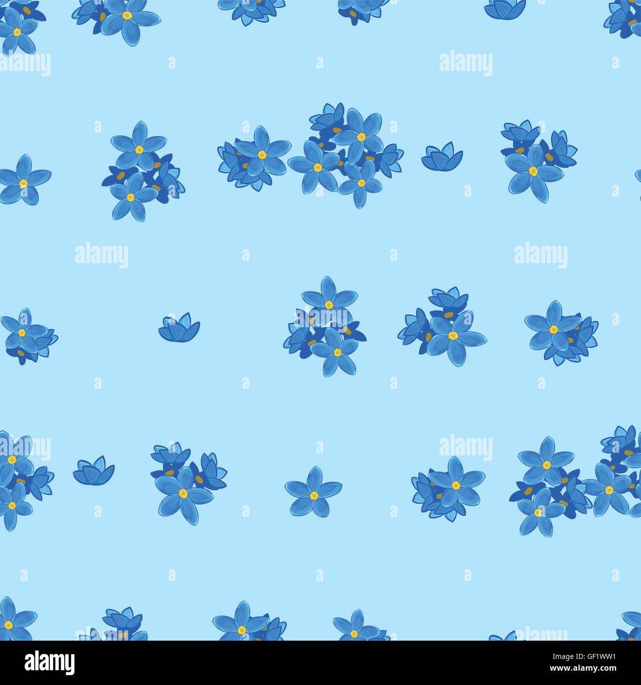 Seamless forget-me-not pattern Stock Vector Image & Art - Alamy