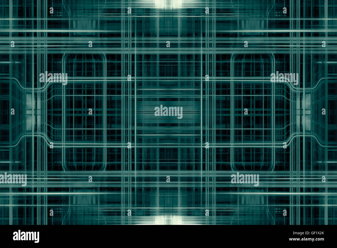 Faded green on black technology grid background Stock Photo - Alamy