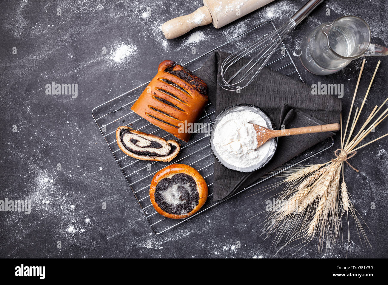 Delicious, fresh and sweet seasonal pastry background Stock Photo - Alamy