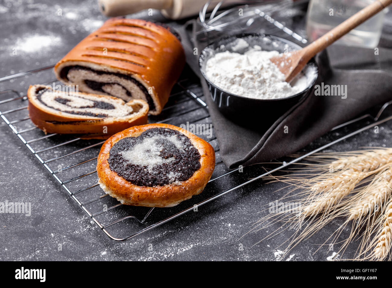 Delicious, fresh and sweet seasonal pastry background Stock Photo - Alamy