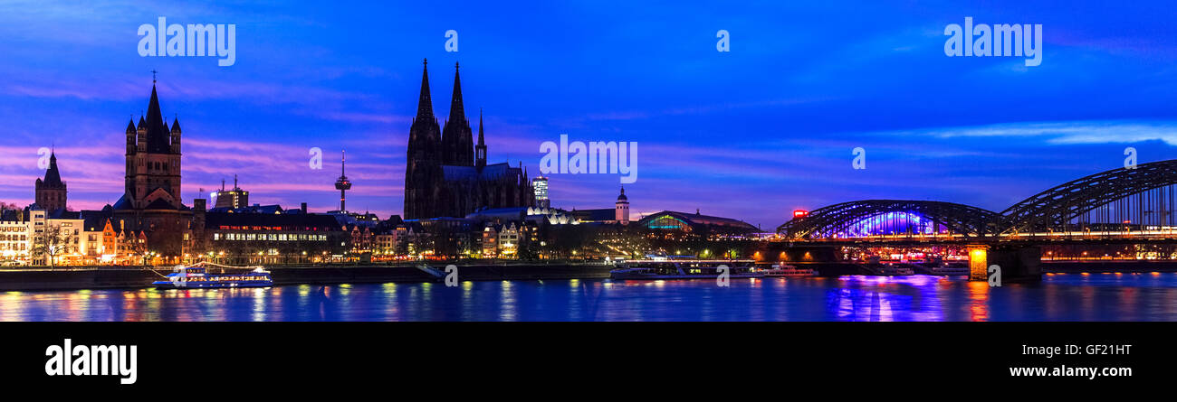 Cologne Cathedral and Great St Martin Church, Germany Stock Photo - Alamy