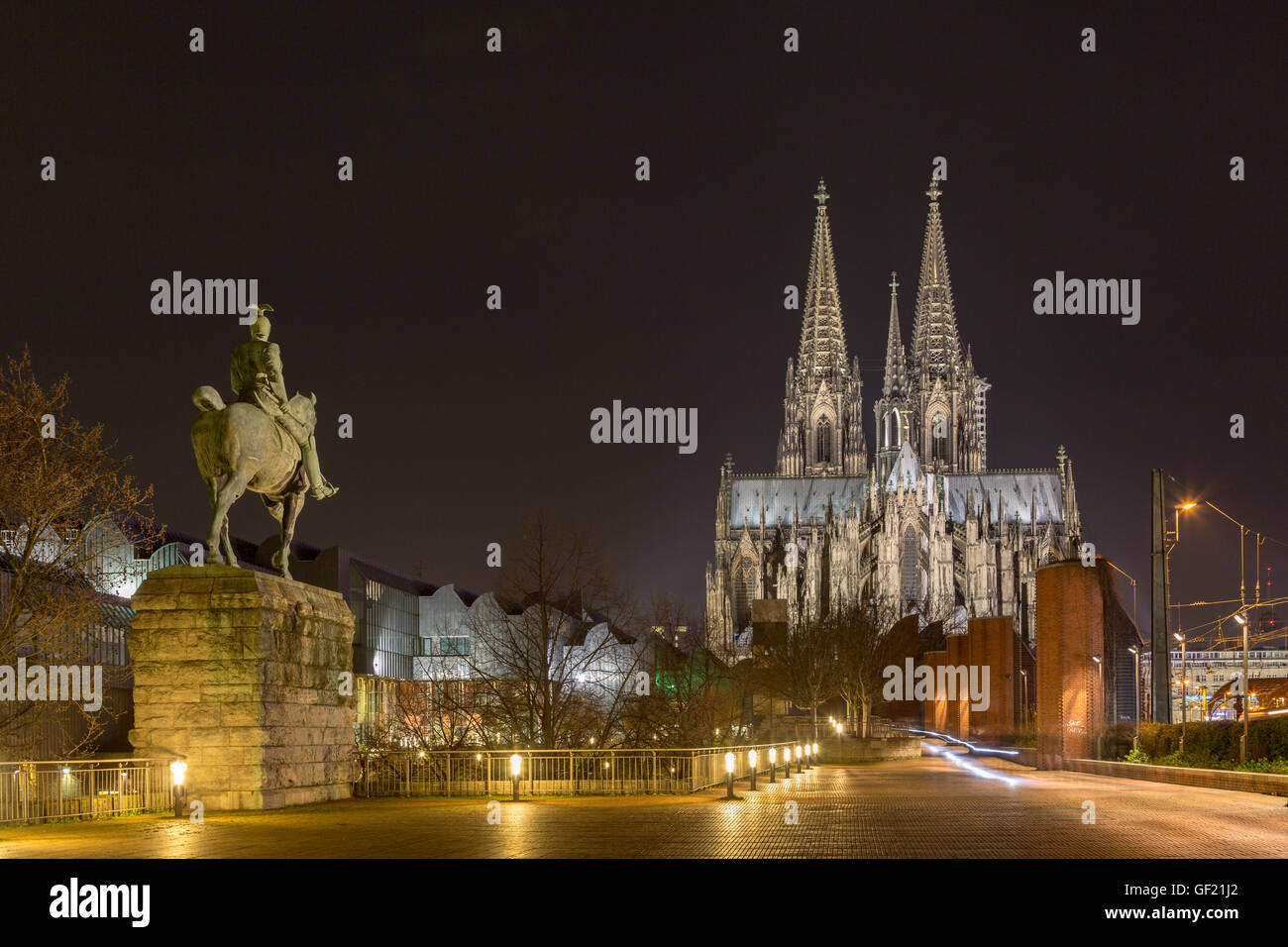Equestrian statue of Emperor William II., Cologne Cathedral, Cologne ...