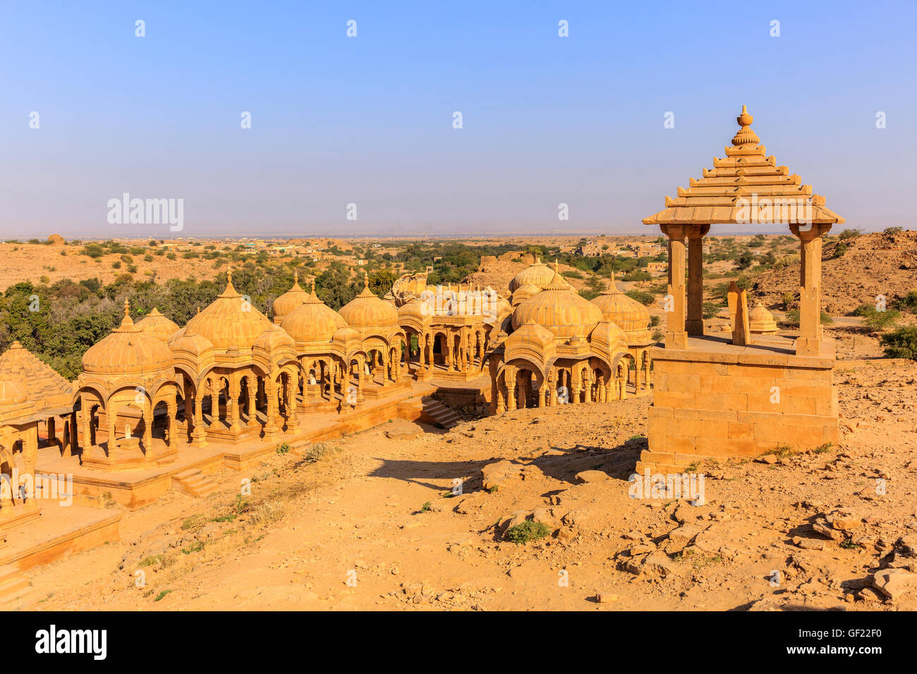 Bada Bagh Cenotaphs, Jaisalmer, Rajasthan, India Stock Photo - Alamy