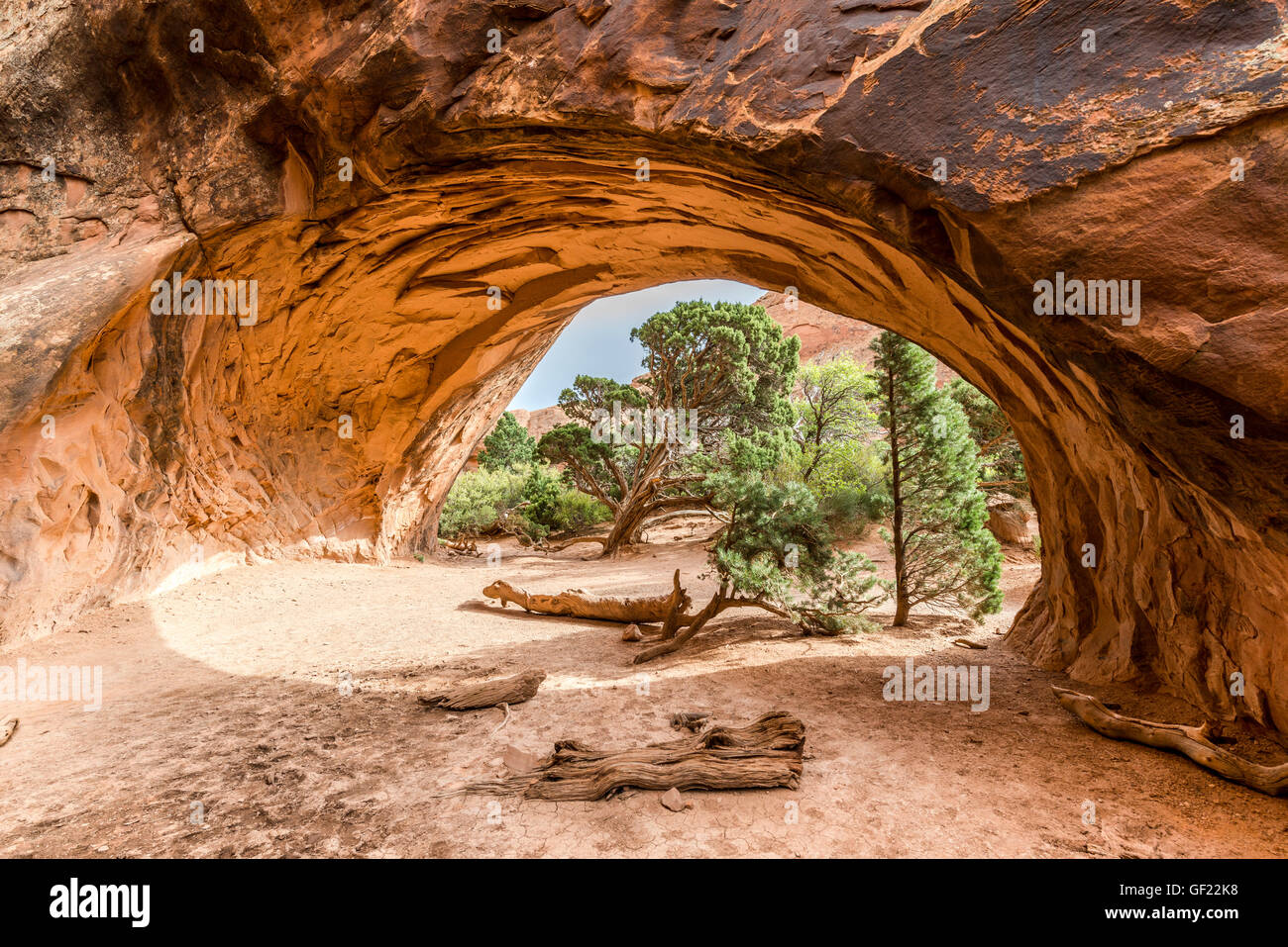 Navajo Arch, Devils Garden, Arches National Park, Utah, USA Stock Photo ...