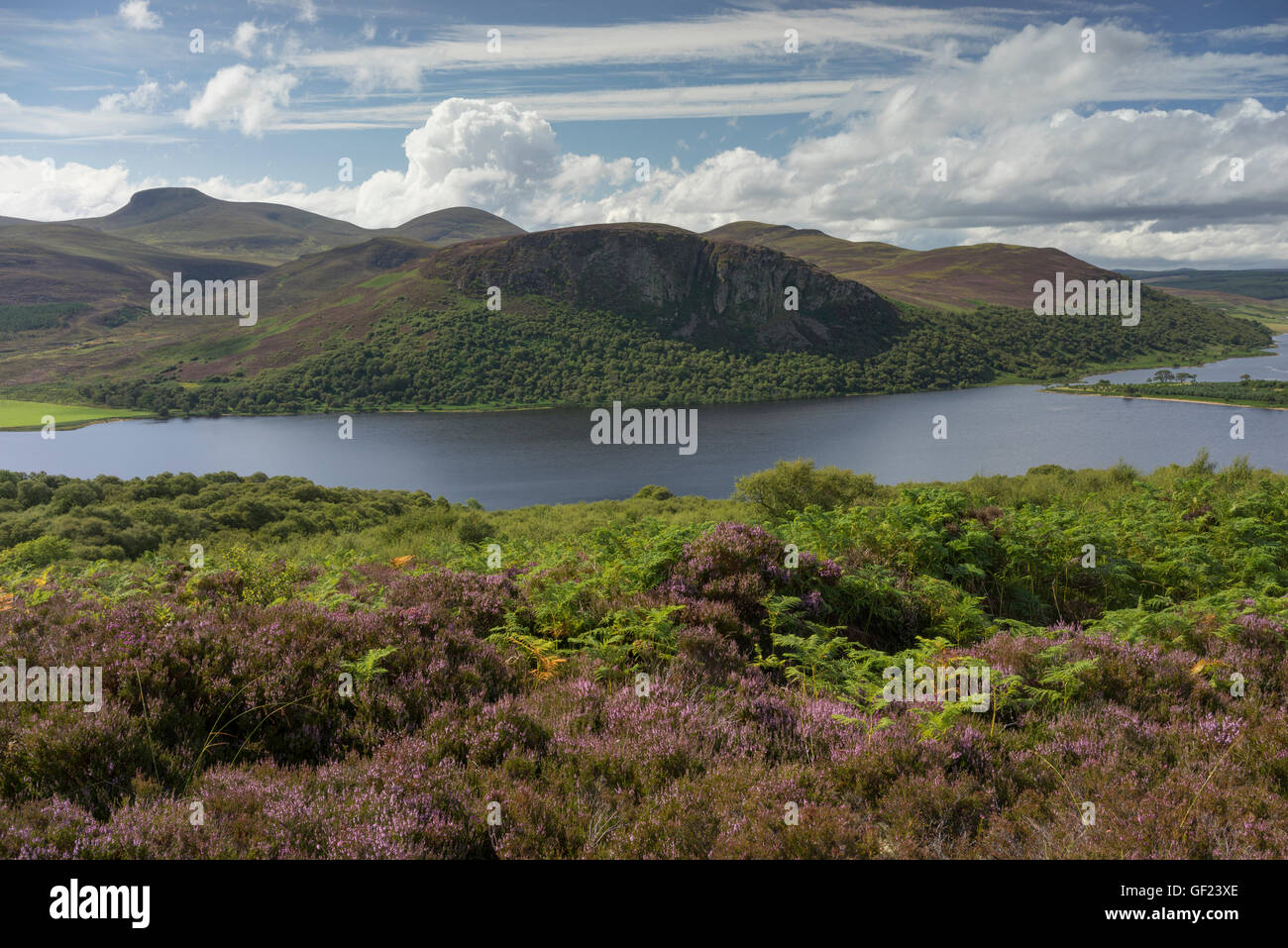 Carrol Rock in Strath Brora, East Sutherland Scotland and Loch Brora on ...
