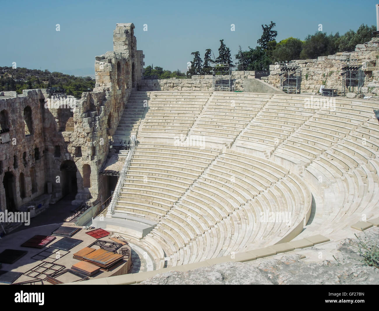 The Odeon Of Herodes Atticus Is A Stone Theatre Structure Located On ...