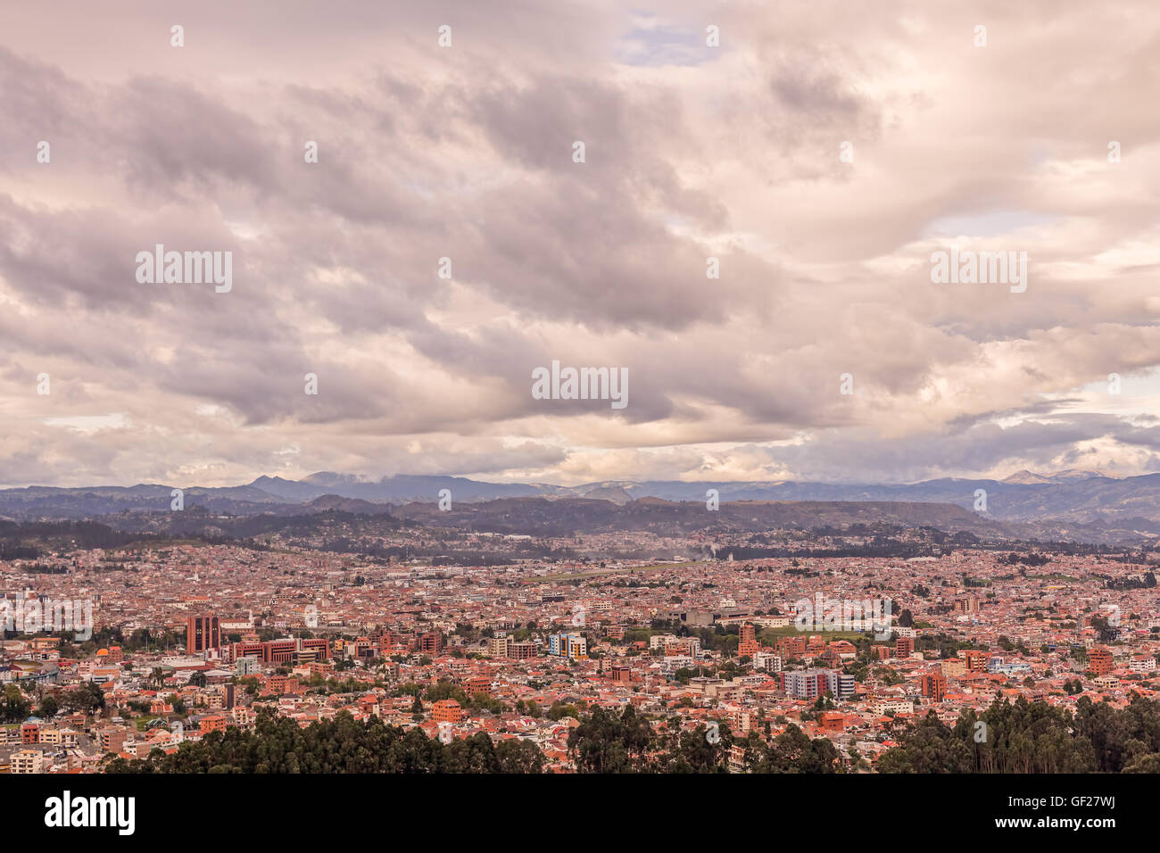 Aerial View Of Cuenca City, The Capital Of The Azuay Province, South ...
