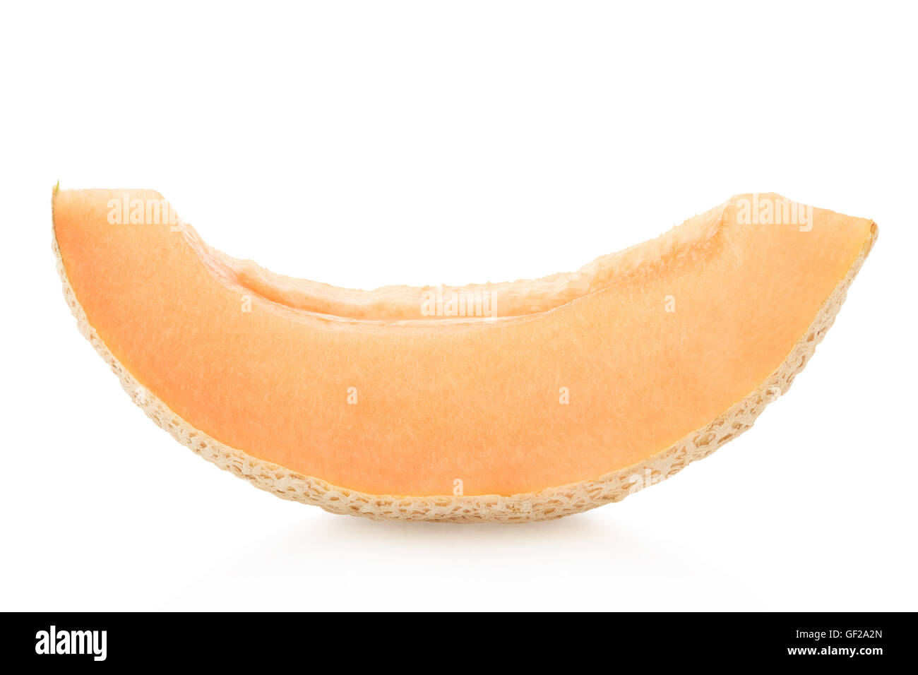 Cantaloupe melon slice on white, clipping path Stock Photo - Alamy