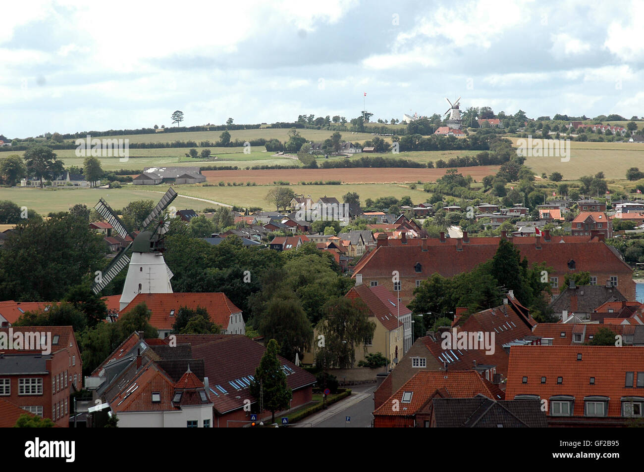 The town Sønderborg in Denmark seen from above Stock Photo - Alamy